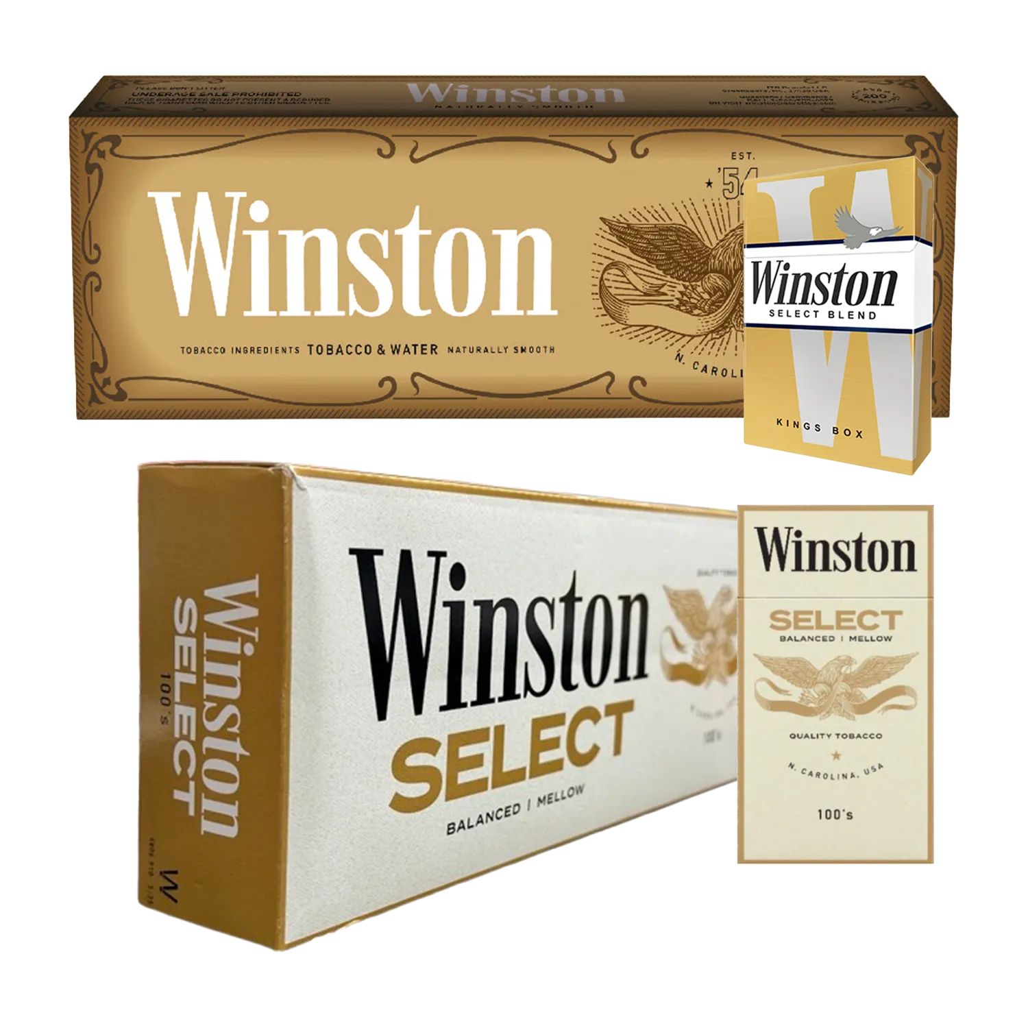 Winston Cigarettes Gold Select - Roll n' Smoke