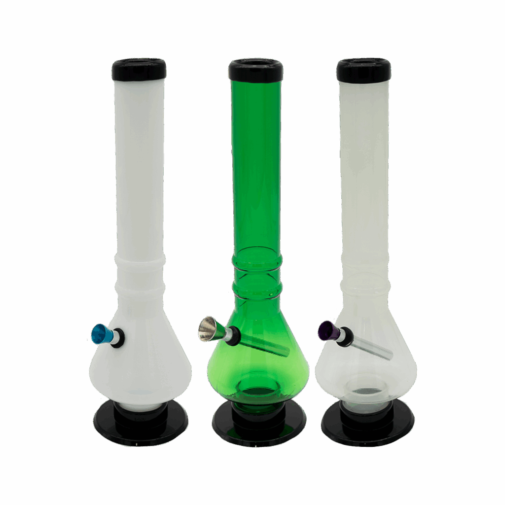 Beaker Base Acrylic Water Pipe - Assorted Colors