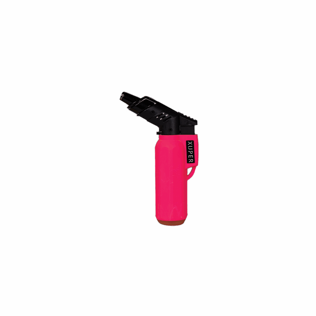 Xuper Presser Neon Mini Torch Lighter with Tamper 4" - Neon Pink - Roll ...