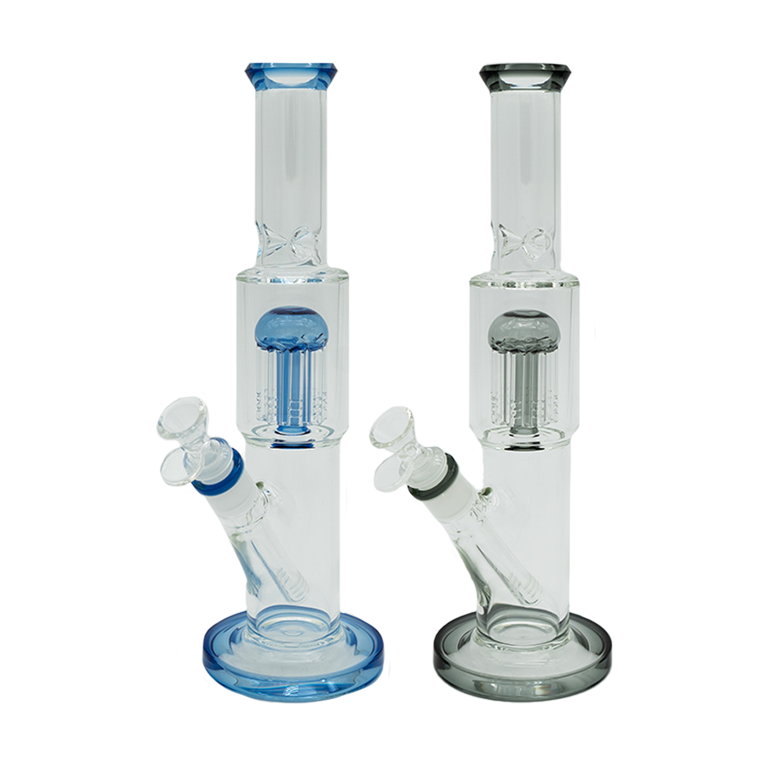 Jellyﬁsh Perc Straight Tube Glass Water Pipe - Assorted Colors - Roll n ...