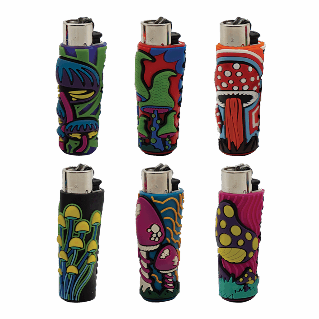 Clipper Mushroom POP Lighters - Assorted Designs - Roll n' Smoke
