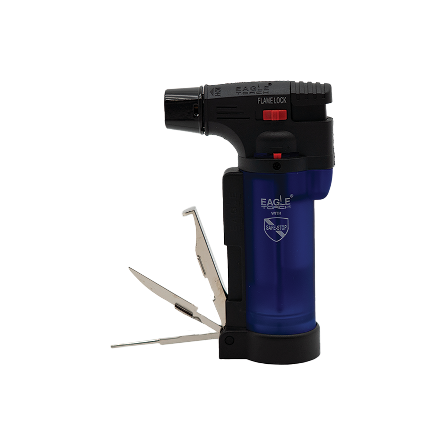 Eagle Torch Plastic Utility Side Torch with Tools 4" - Blue - Roll n' Smoke