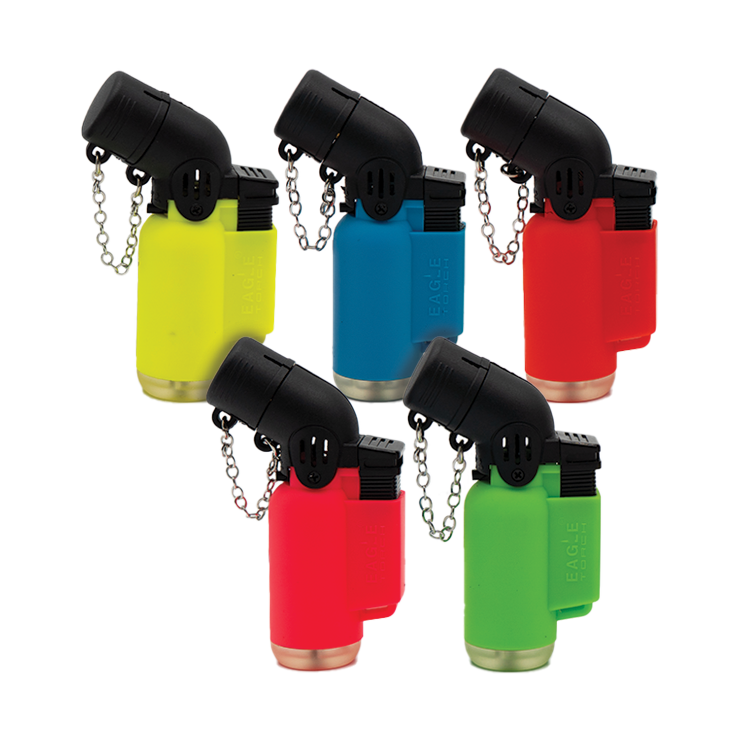 Eagle Torch Angle Double Torch Flame Lighter - Assorted Colors - Roll n ...