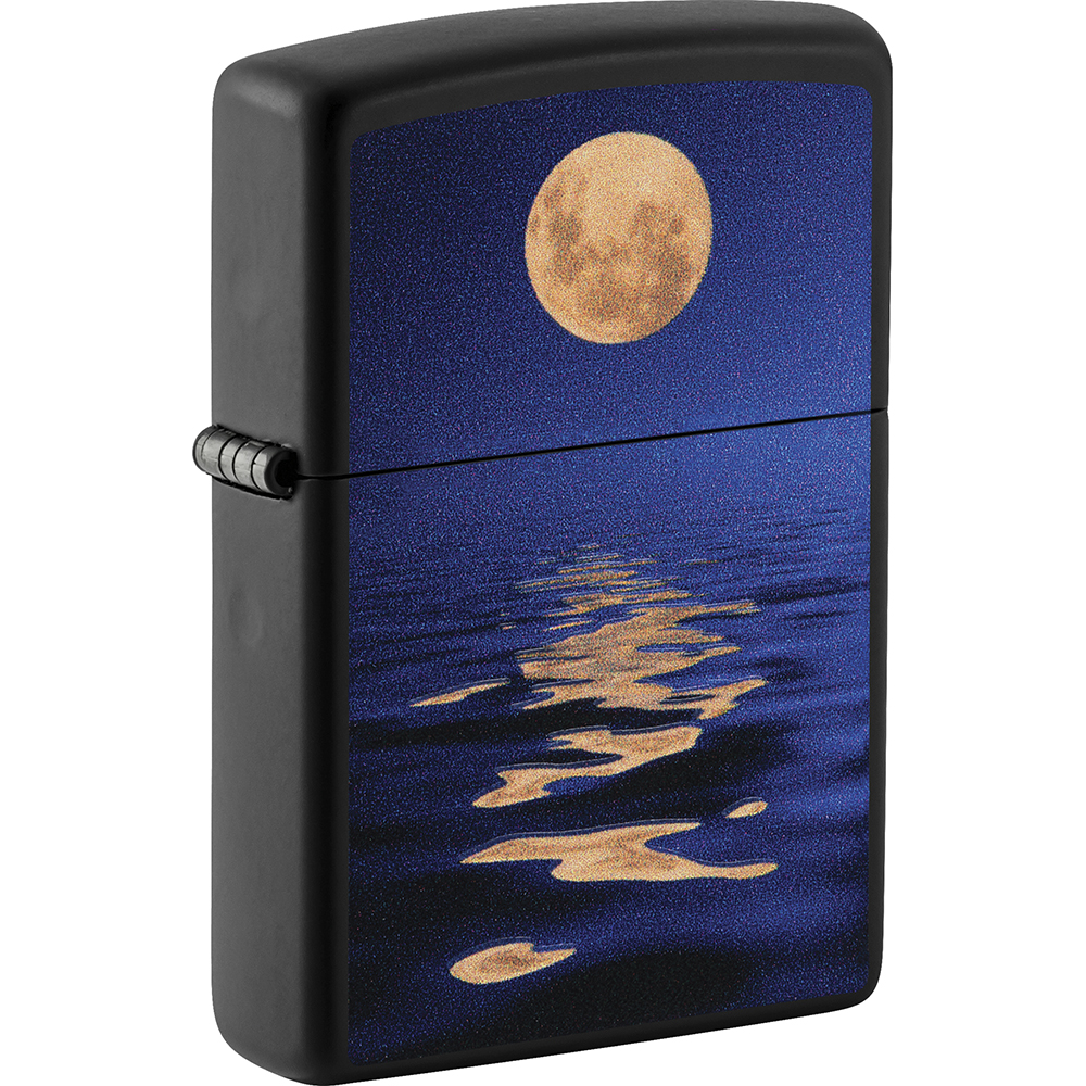 Zippo Black Light Lighter - Setting Moon - Roll n' Smoke