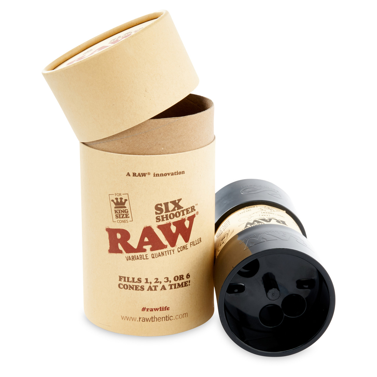 RAW Six Shooter Cone Filler King Size - Roll n' Smoke