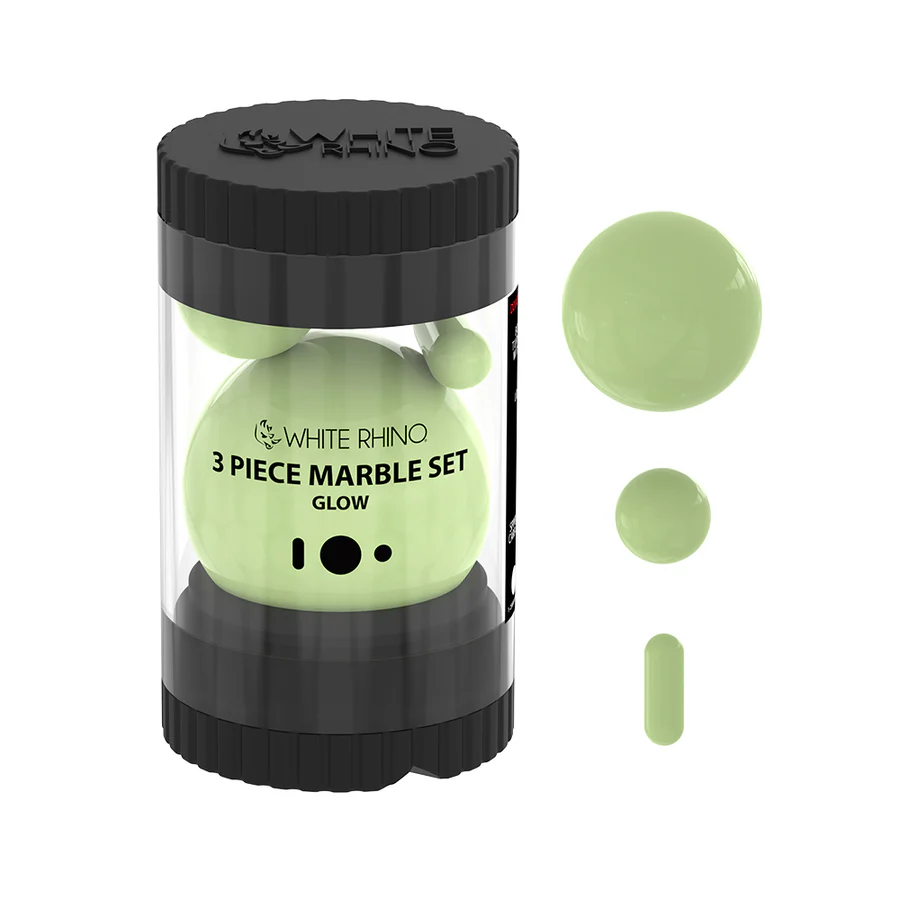 White Rhino 3 Piece Marble Set - Roll n' Smoke